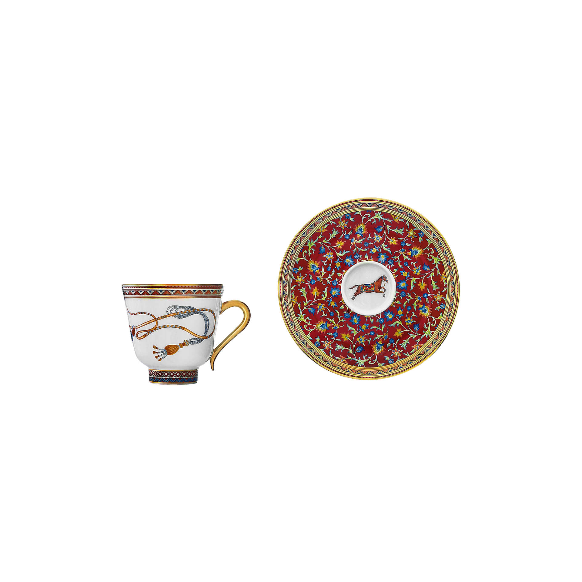 Cheval d’Orient coffee cup and saucer Hermès - 3F Home